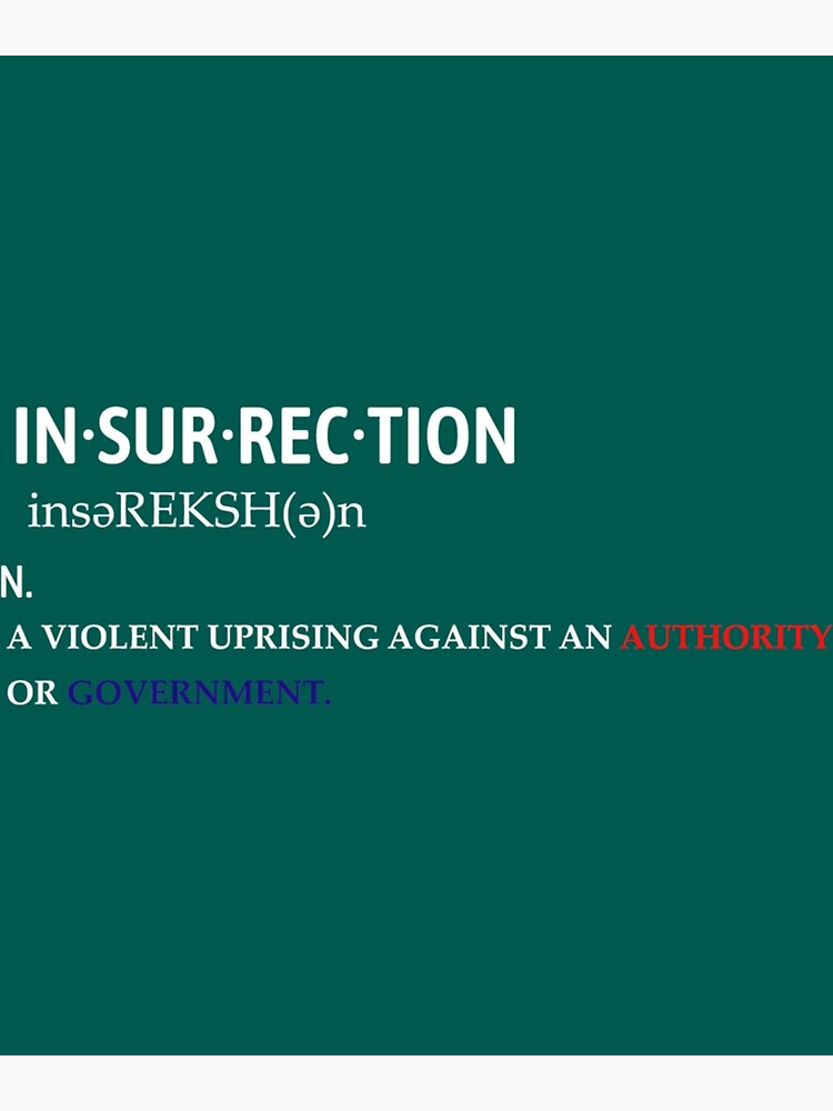 "Insurrection Definition " Poster for Sale by FlavMad1 | Redbubble