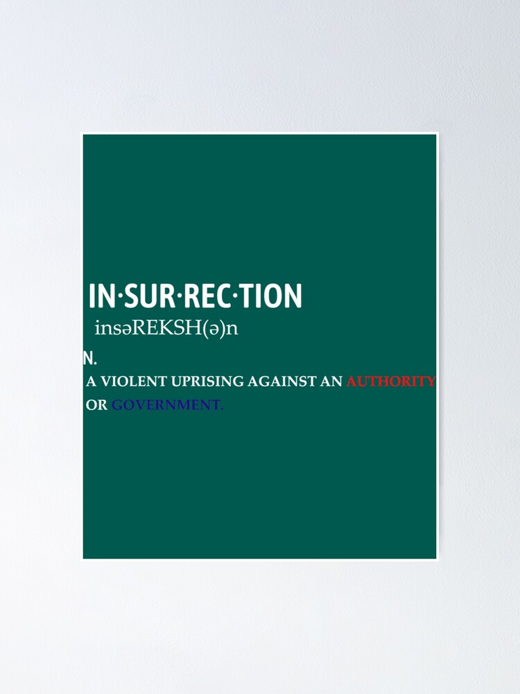 "Insurrection Definition " Poster for Sale by FlavMad1 | Redbubble