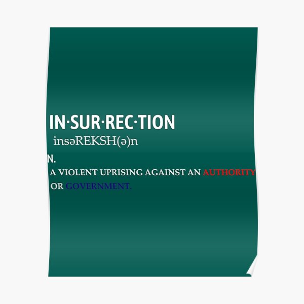 "Insurrection Definition " Poster for Sale by FlavMad1 | Redbubble