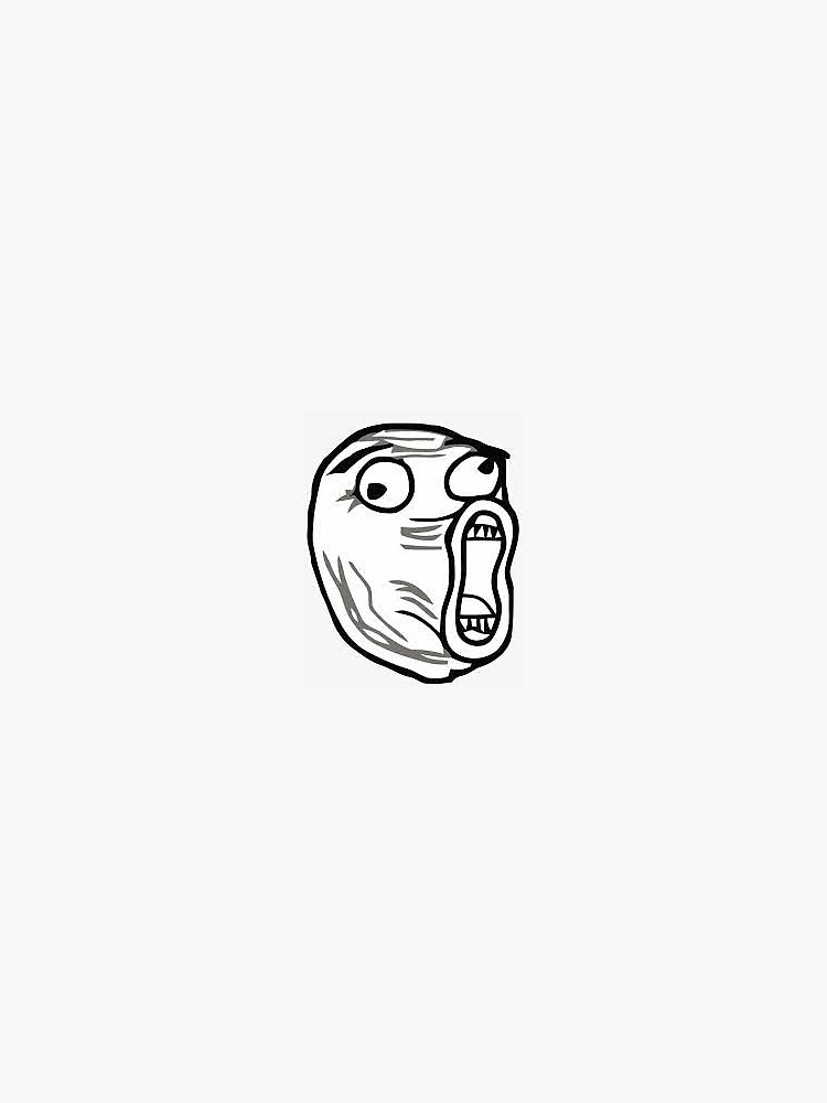 "LOLOL meme face" Sticker for Sale by TriptychArtists | Redbubble