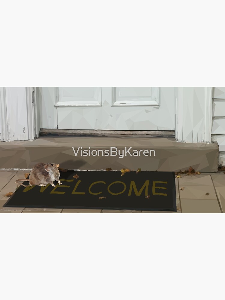 "Tessellations21 - Rat on a welcome mat - VBK - VisionsByKaren" Sticker ...