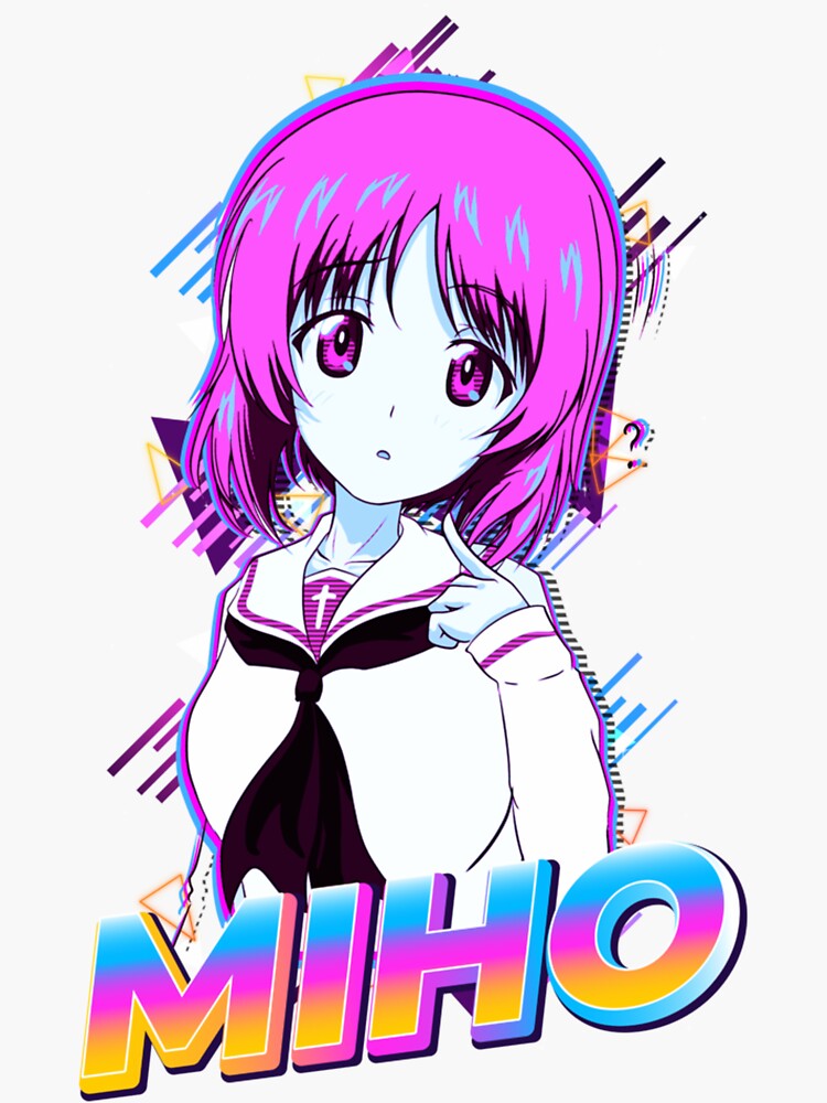 "Miho | Girls Und Panzer" Sticker for Sale by perkesbuserj | Redbubble