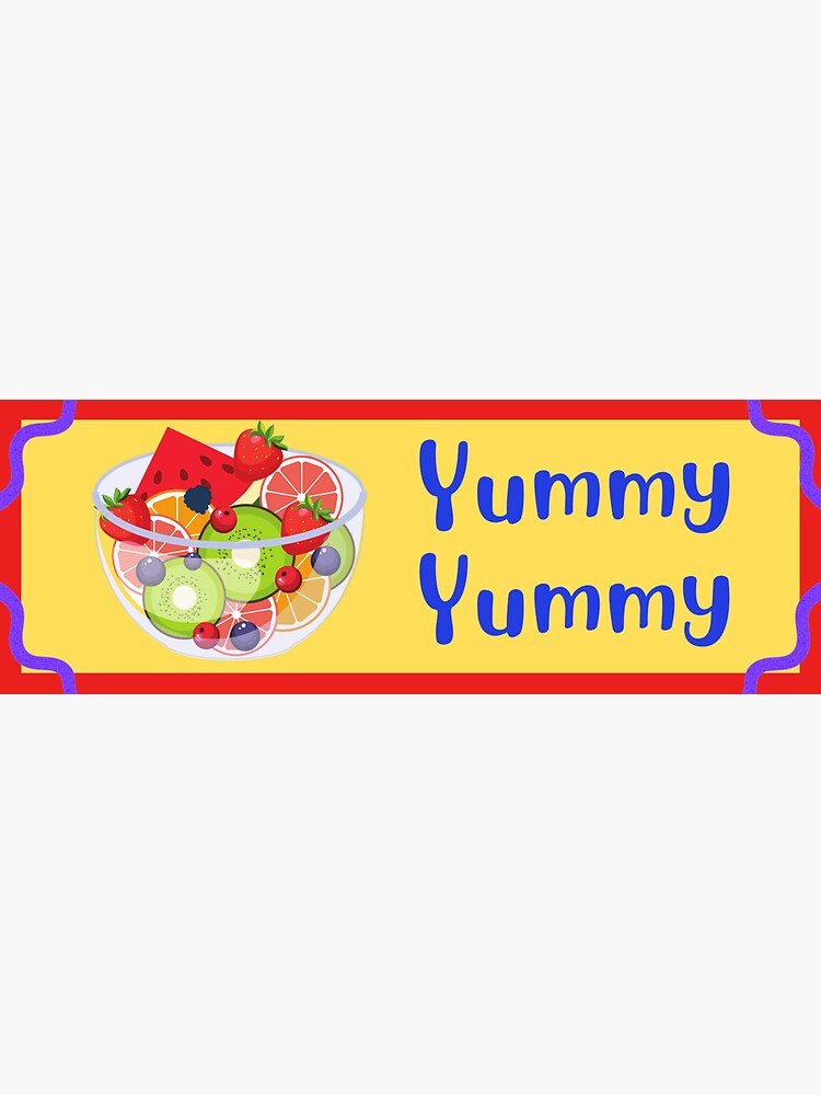 "Fruit Salad Yummy Yummy Bumper Sticker The Wiggles" Sticker for Sale ...