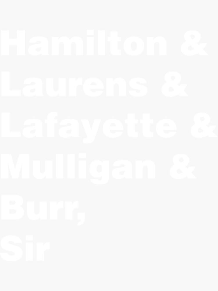 "Hamilton And Lafayette" Sticker for Sale by kaiakanjoy | Redbubble