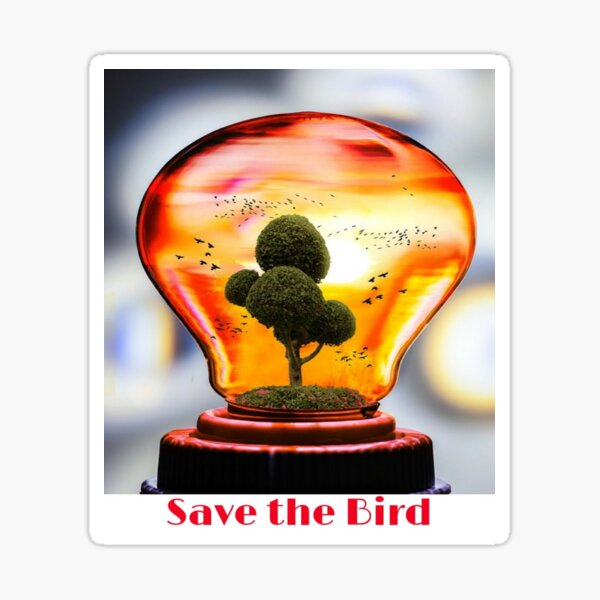"Save the Bird- Endangered Species Awareness" Sticker for Sale by ...