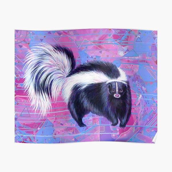 "Pretty Pink Skunk" Poster for Sale by buggybear | Redbubble