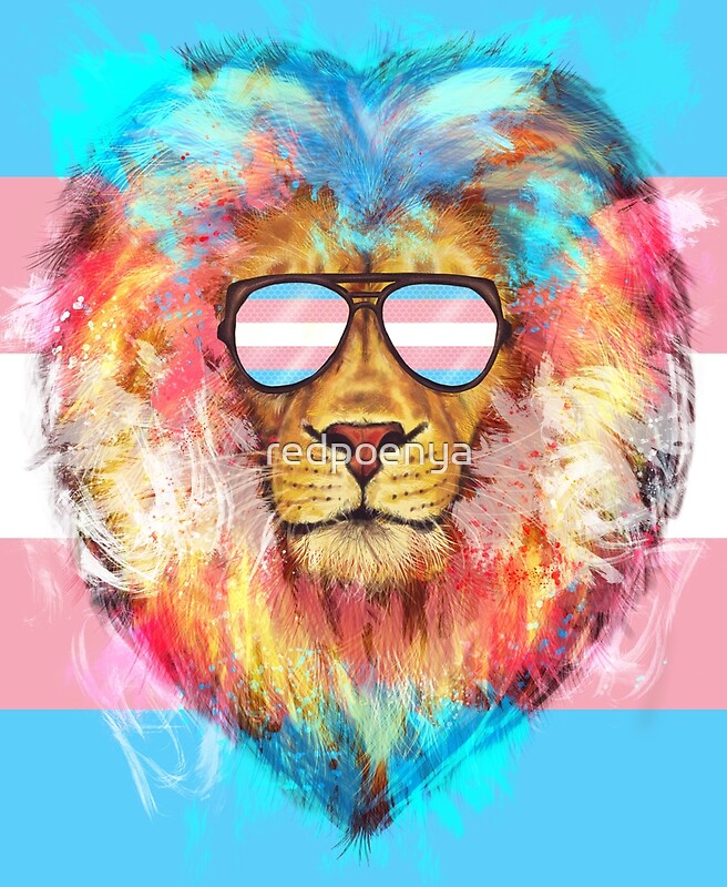 "Trans Lion Pride" by redpoenya | Redbubble