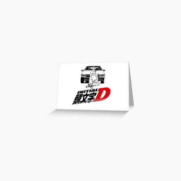 "Initial D Takumi AE86 (black font)" Greeting Card for Sale by ...