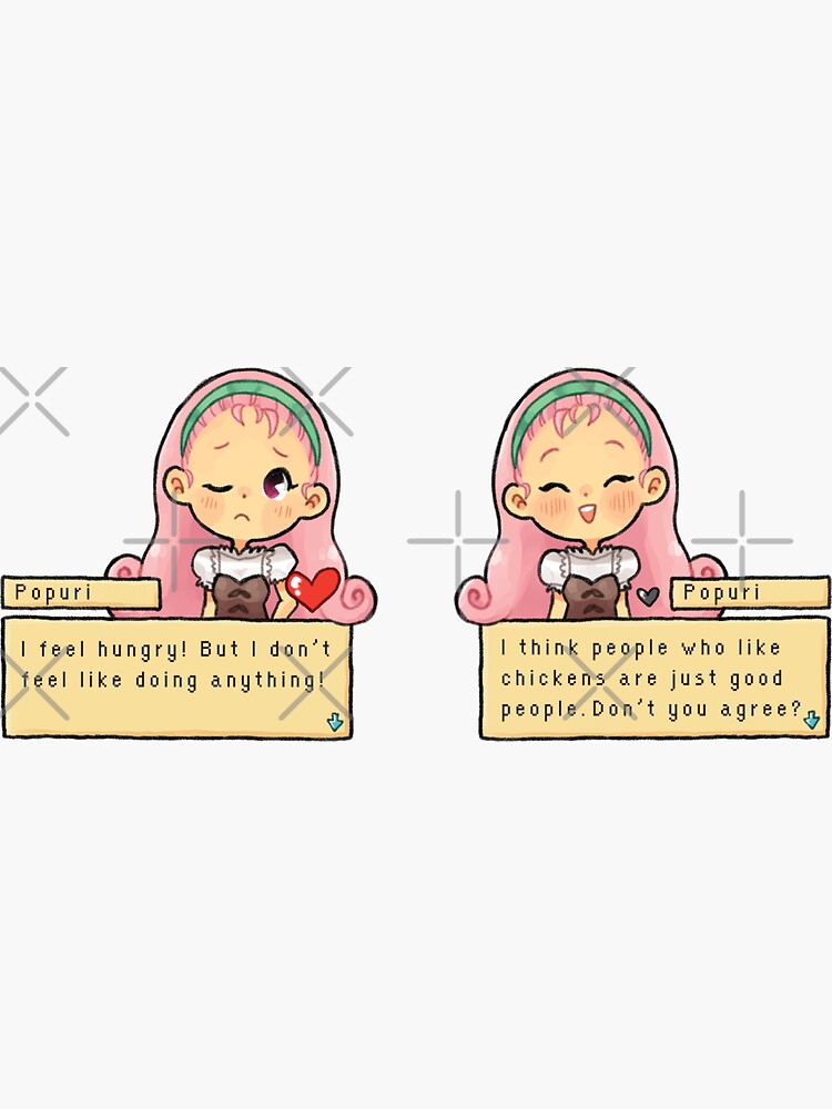 "popuri" Sticker for Sale by mmafee | Redbubble