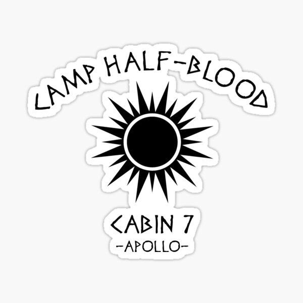 "Camp Half-Blood Cabin 7 (Apollo)" Sticker for Sale by terribletruths ...