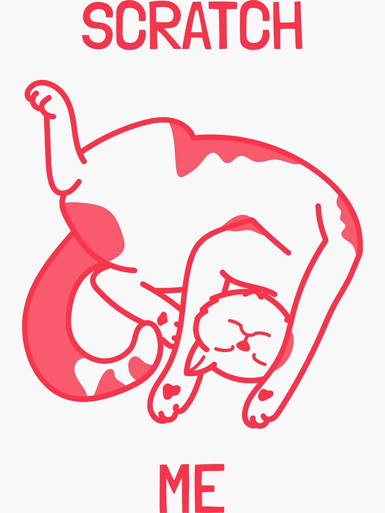 "scratch ME" Sticker for Sale by Koni-chiwa | Redbubble