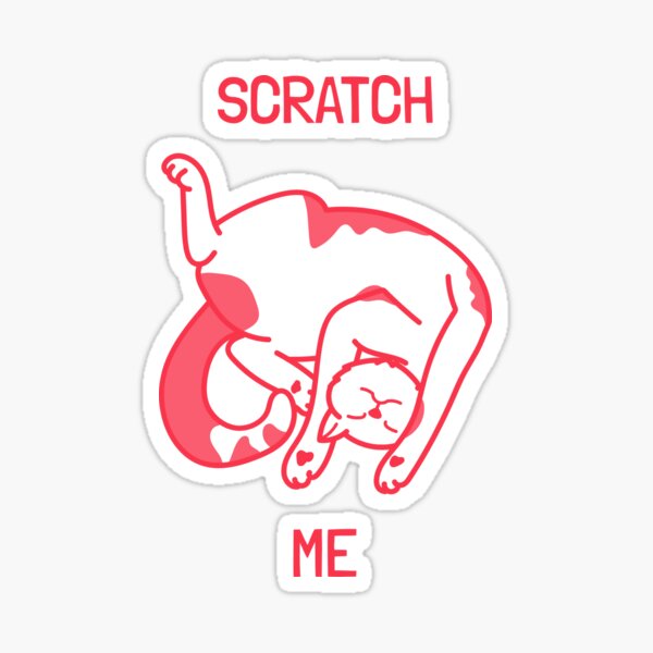 "scratch ME" Sticker for Sale by Koni-chiwa | Redbubble