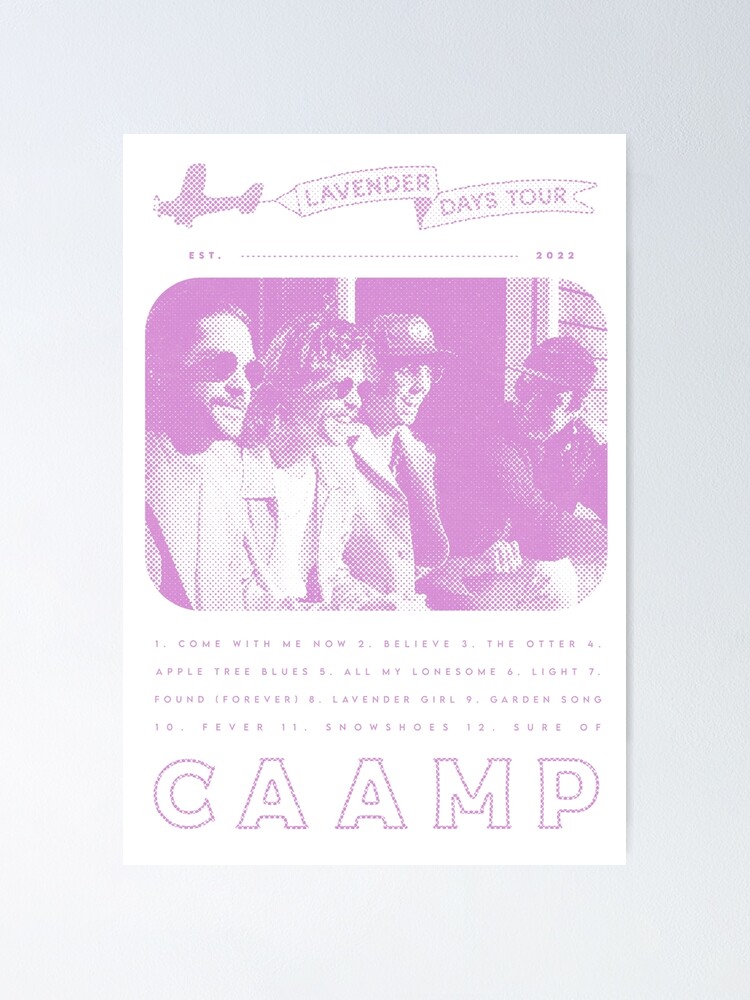 "Caamp Music Lavender Days Poster " Poster for Sale by leahhotts ...