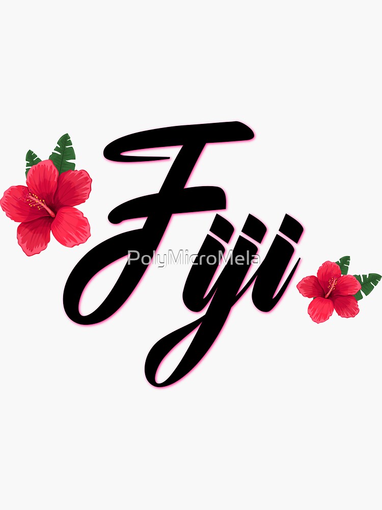 "Fiji" Sticker for Sale by PolyMicroMela | Redbubble