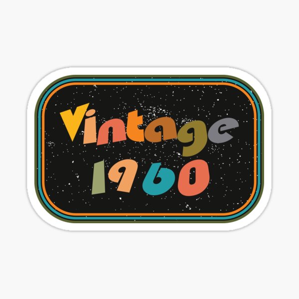 "Vintage 1960" Sticker for Sale by marconius747 | Redbubble