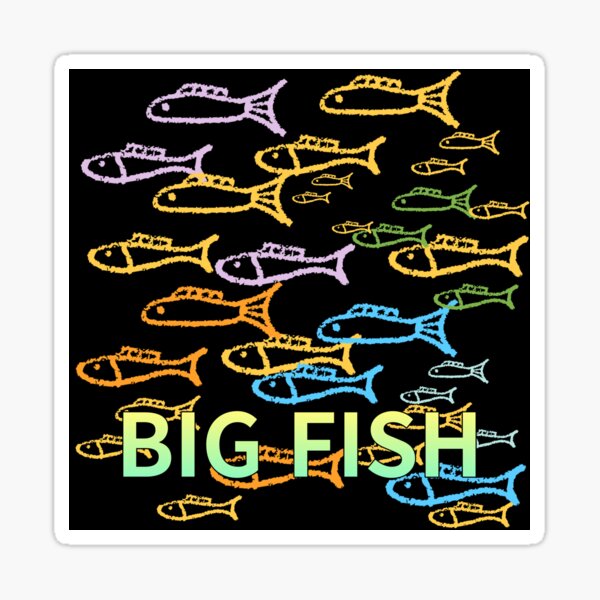 "BIG FISH" Sticker for Sale by zzzozzo | Redbubble