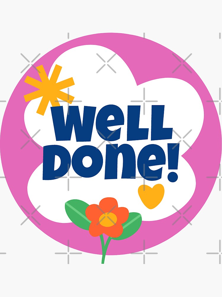 "Well Done Feedback sticker" Sticker for Sale by IBTISSAMLAZIM | Redbubble