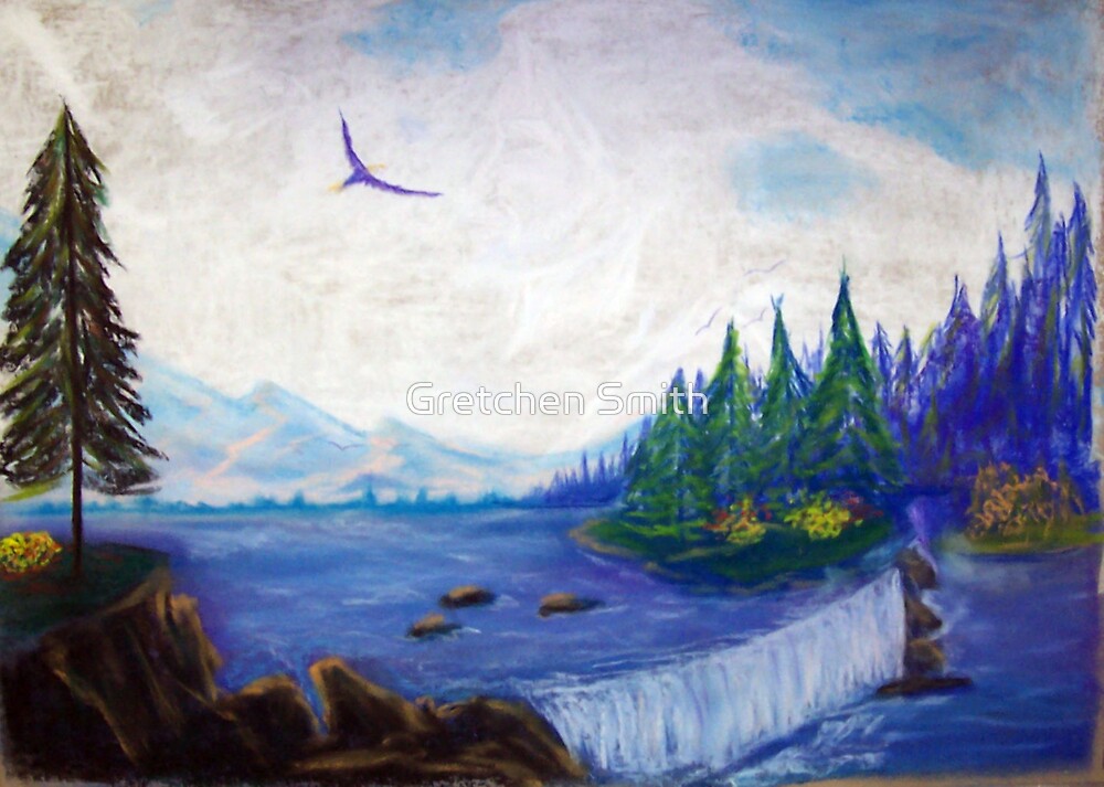 "Black Light Chalk Art Eagle by Gretchen Smith" by Gretchen Smith ...