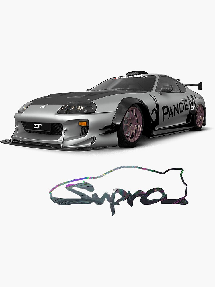 "Toyota Supra MK4" Sticker for Sale by CeleTheGoat | Redbubble