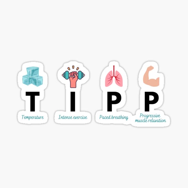"TIPP skill (dialectical behaviour therapy)" Sticker for Sale by wattle ...
