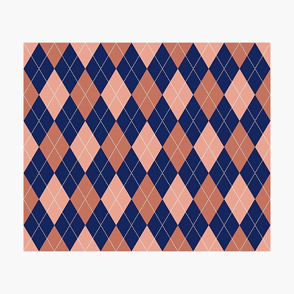 "Diamond shape design pattern in blue and brown color." Photographic ...