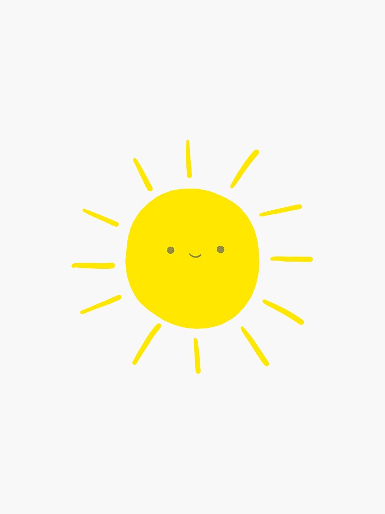 "smiley sun" Sticker for Sale by kelronavirus | Redbubble