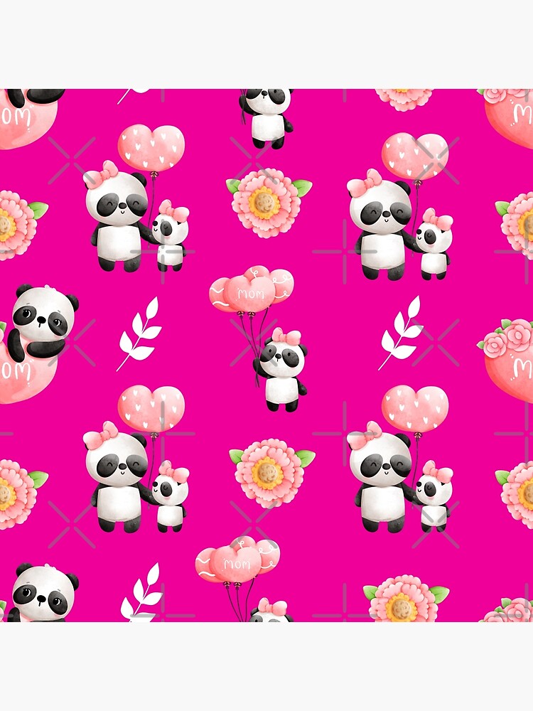 Póster «Adorable mamá y bebé oso panda» de NUKMARKUS | Redbubble