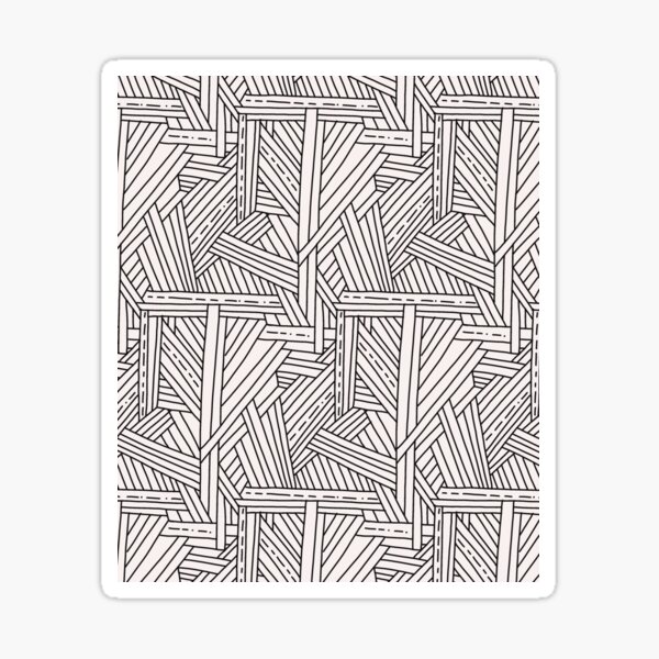 "Lines grid rattan " Sticker for Sale by Milatoo | Redbubble