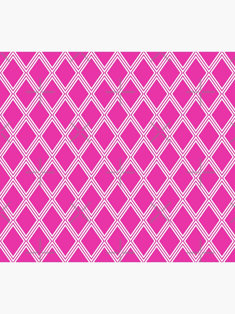 "Diamond shape design pattern in pink color." Sticker for Sale by WHITE ...