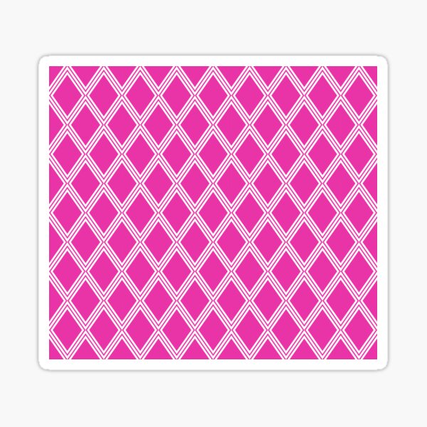 "Diamond shape design pattern in pink color." Sticker for Sale by WHITE ...