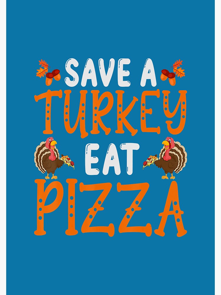 Cuaderno de espiral «Save A Turkey Eat Pizza Acción de Gracias Niños ...