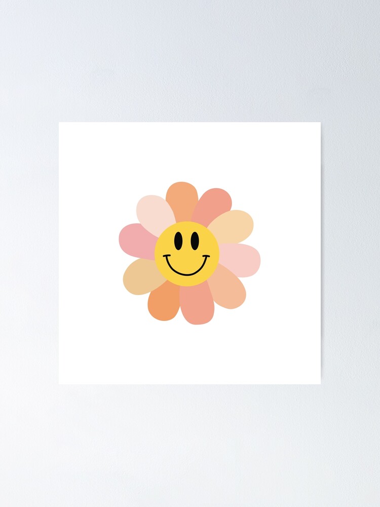 "Cute pastel pink yellow orange cool retro 60's vibes funky daisy ...