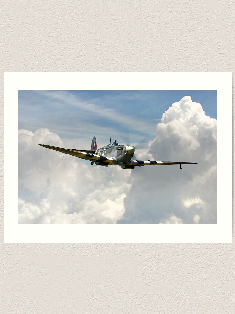 "Spitfire Portrait of a Hero" Art Print by aviationart | Redbubble