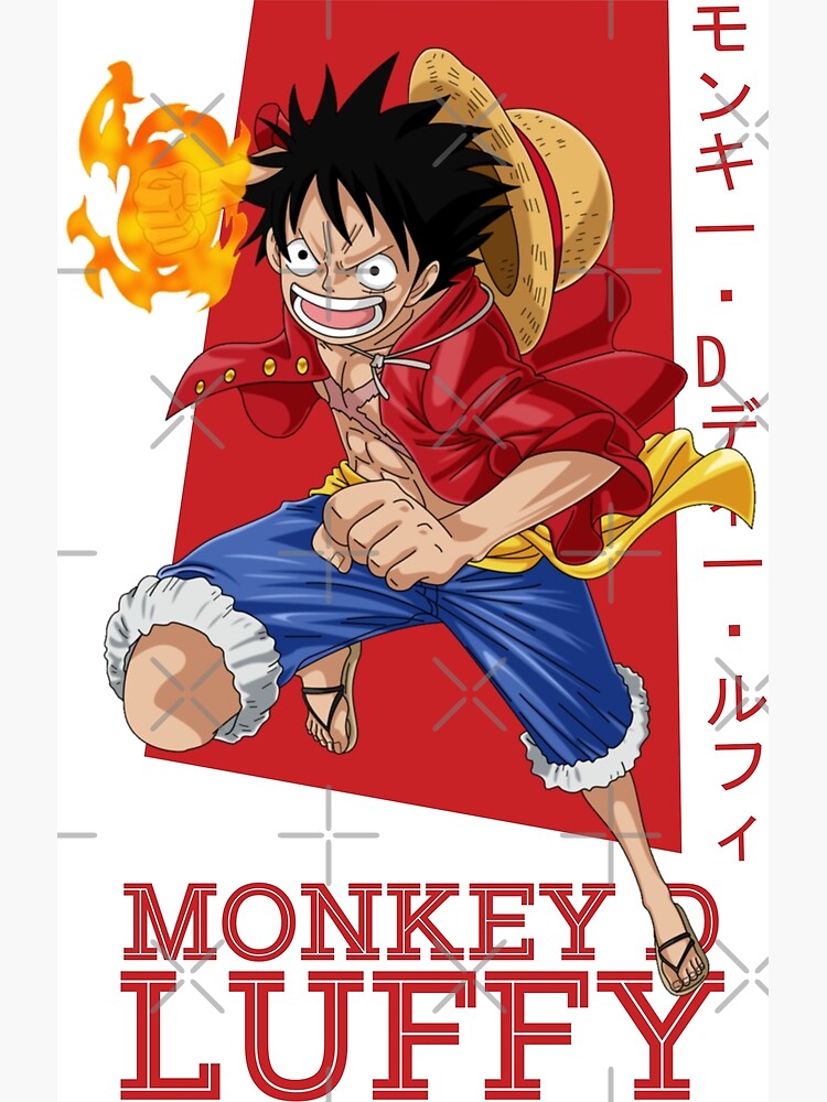 "Monkey D Luffy Red Rock" Poster for Sale by carubancreative | Redbubble