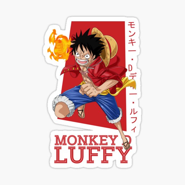 "Monkey D Luffy Red Rock" Sticker for Sale by carubancreative | Redbubble