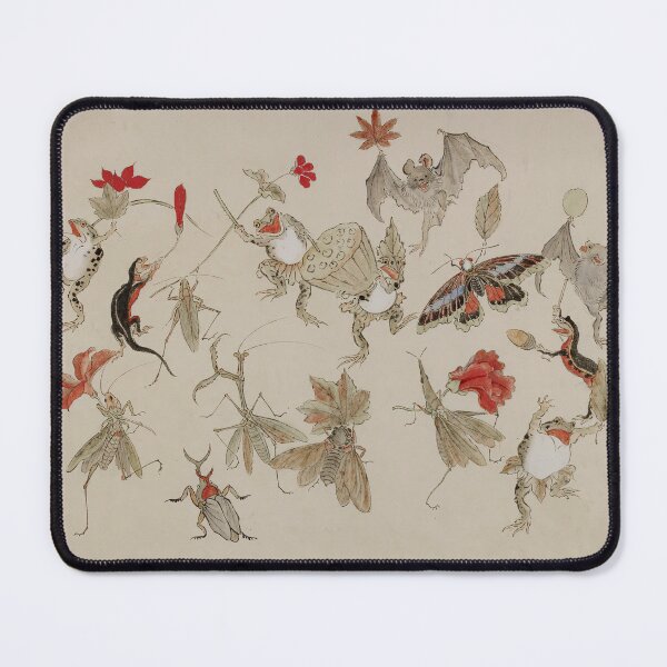 "Animals and insects Fruits and leaves Japanese Art" Mouse Pad for Sale ...