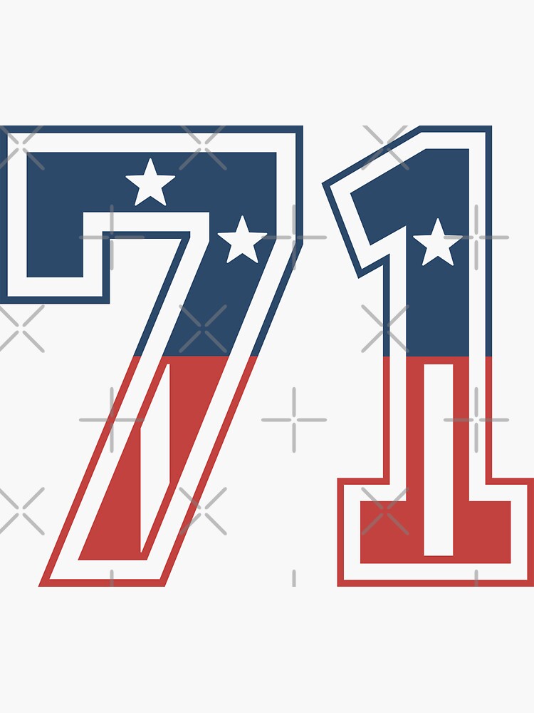"Number 71 USA" Sticker for Sale by PaulSDesign | Redbubble