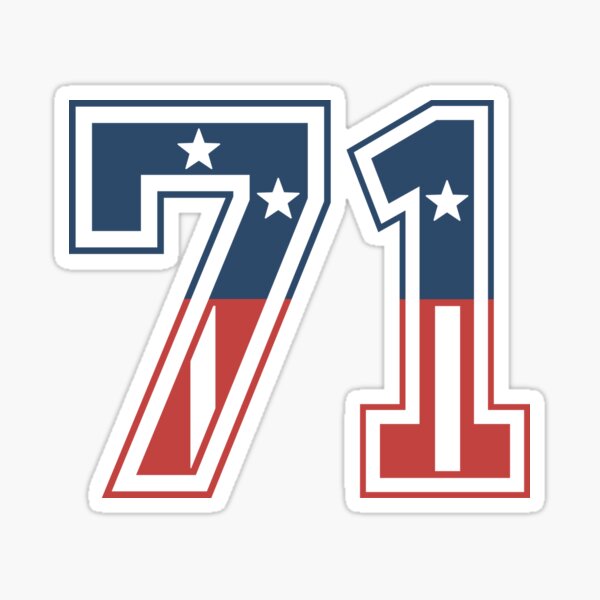 "Number 71 USA" Sticker for Sale by PaulSDesign | Redbubble