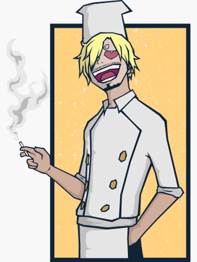 "One Piece Anime Chef Sanji T-Shirt" Sticker for Sale by BenbwMosciskz ...