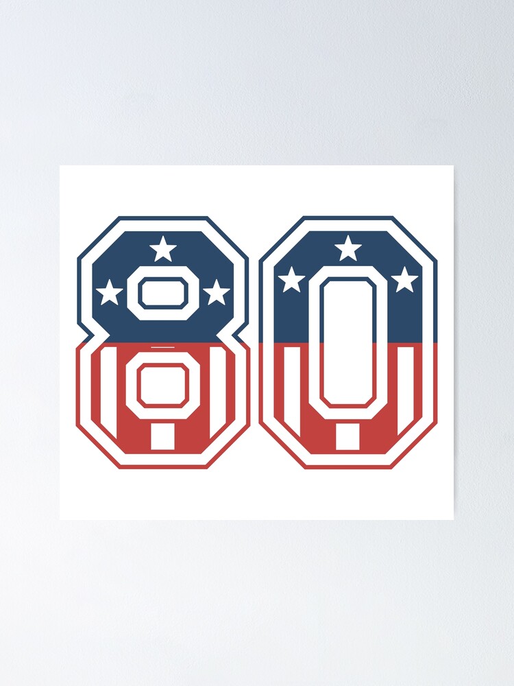 "Number 80 USA" Poster for Sale by PaulSDesign | Redbubble