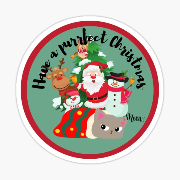 "Christmas Kitty Collection | Grumpy Grey Kitty with Santa and Crew ...