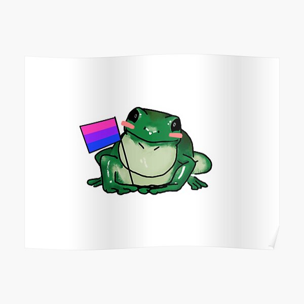 "bi ally frog!" Poster for Sale by Imitchelson352 | Redbubble