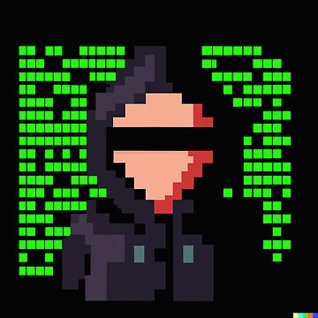 "DALL-E generated hacker pixel art" Sticker for Sale by AICollab ...