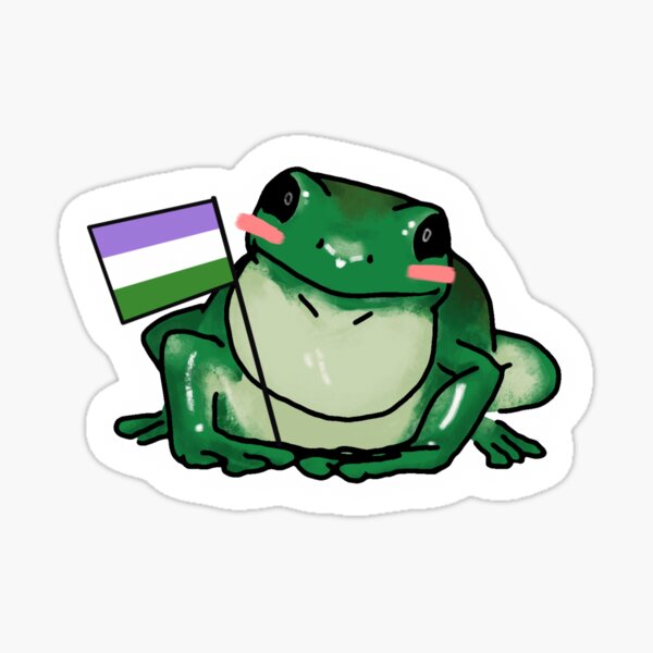 "genderqueer ally frog!" Sticker for Sale by Imitchelson352 | Redbubble
