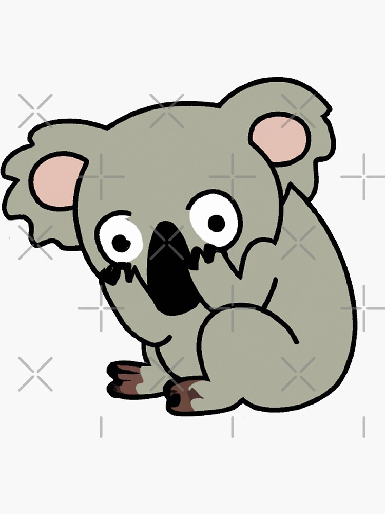 "Scared koala sticker" Sticker for Sale by Edis257 | Redbubble
