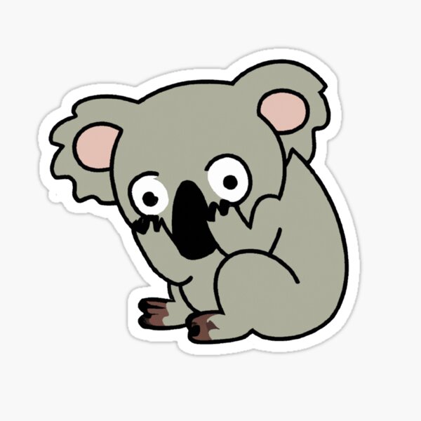 "Scared koala sticker" Sticker for Sale by Edis257 | Redbubble