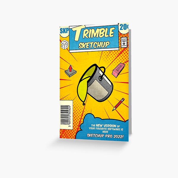 "Comics SketchUp 2022 Orange and blue" Greeting Card for Sale by ...