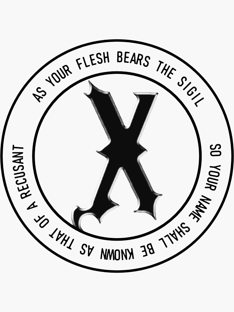 "Recusant's Sigil Black" Sticker for Sale by B-A-Start | Redbubble