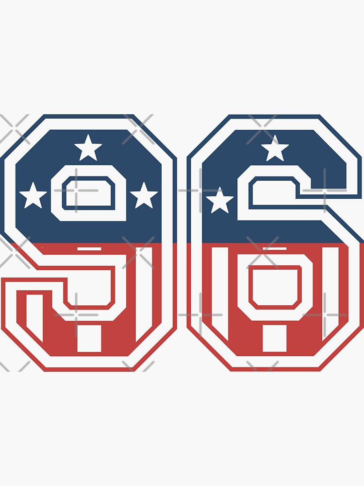 "Number 96 USA" Sticker for Sale by PaulSDesign | Redbubble