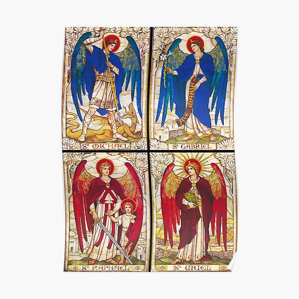 "The 4 Archangels" Poster for Sale by ChristianArtWld | Redbubble